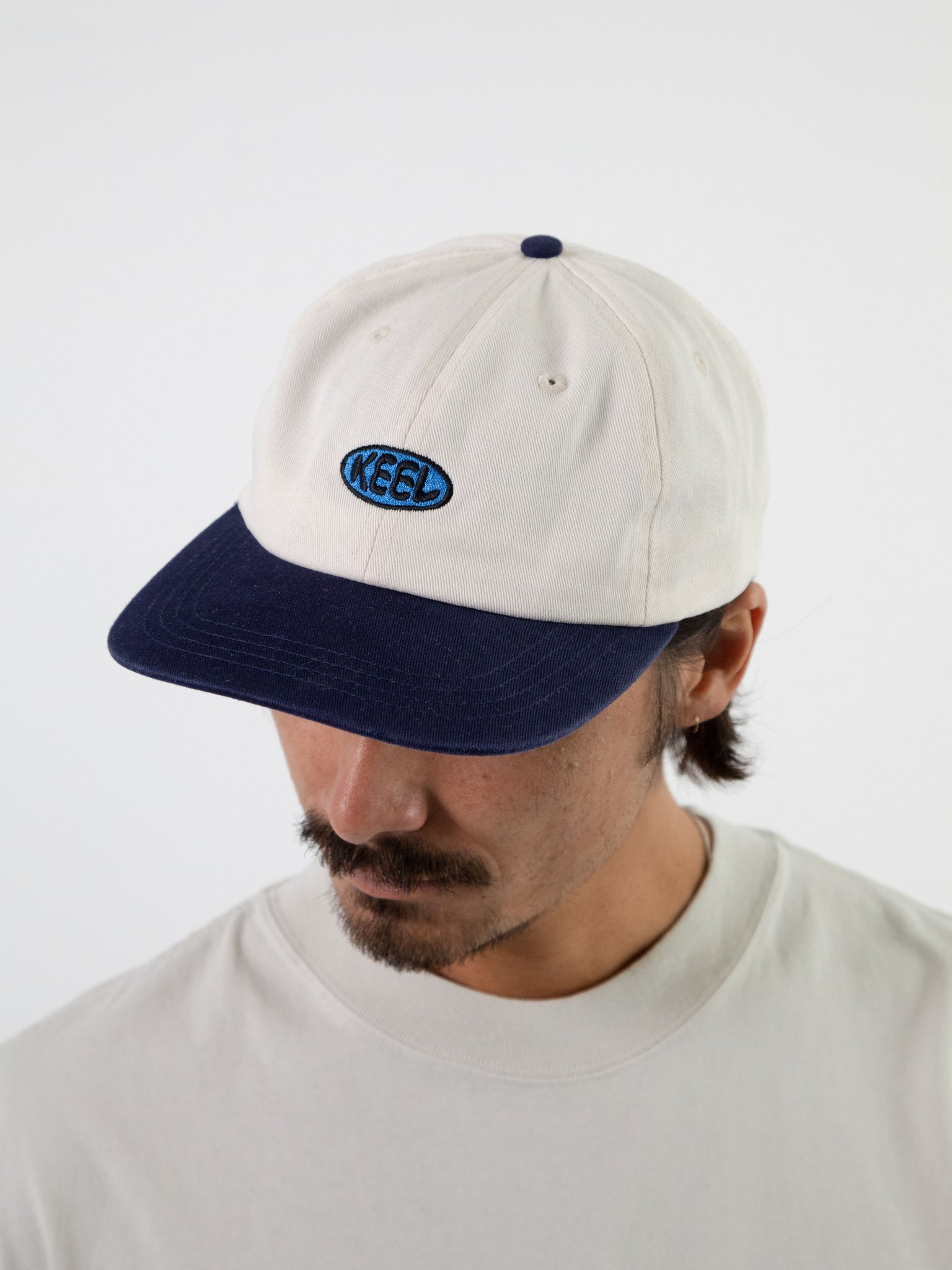 Keel Fruit Sticker Cap - White / Blue | Keel Surf & Supply